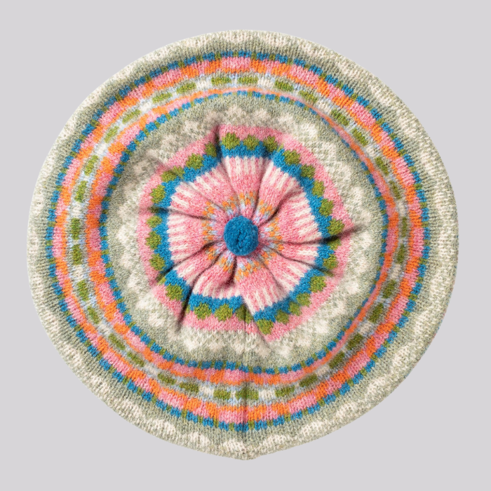 Alloa Beret | Fairisle Beret | ERIBÉ Knitwear | Scotland