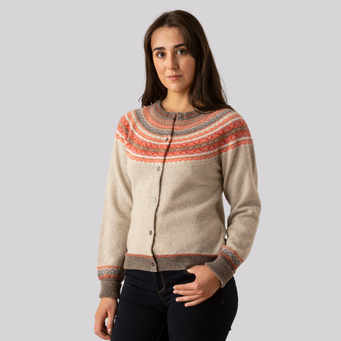 Alpine Short Cardigan | ERIBÉ Knitwear | Fairisle Cardigan