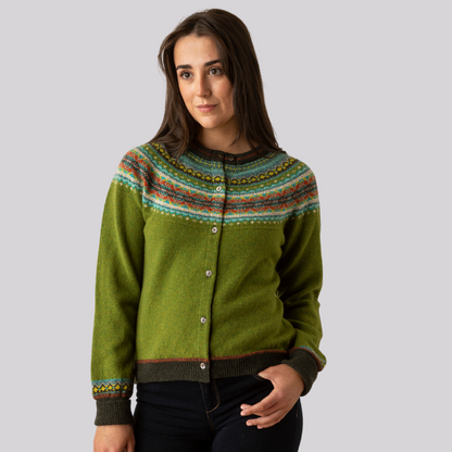 Alpine Short Cardigan | ERIBÉ Knitwear | Fairisle Cardigan