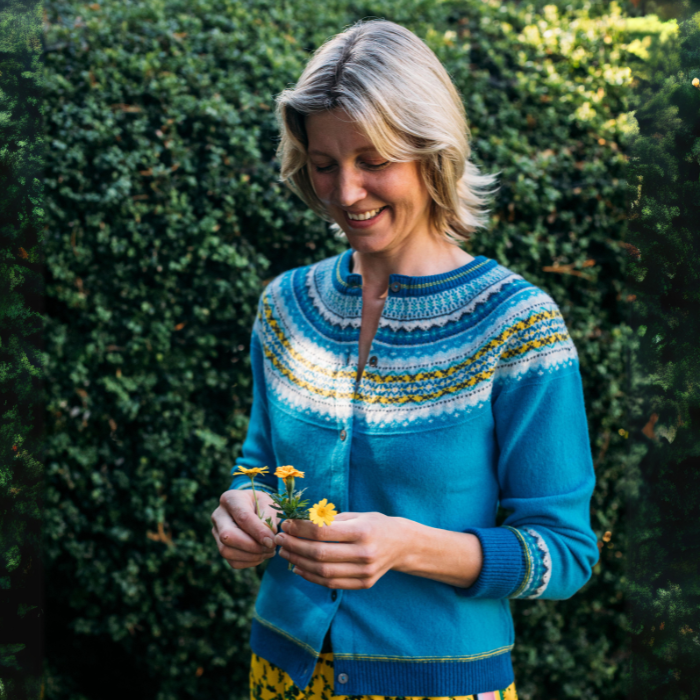Alpine Short Cardigan | ERIBÉ Knitwear | Fairisle Cardigan
