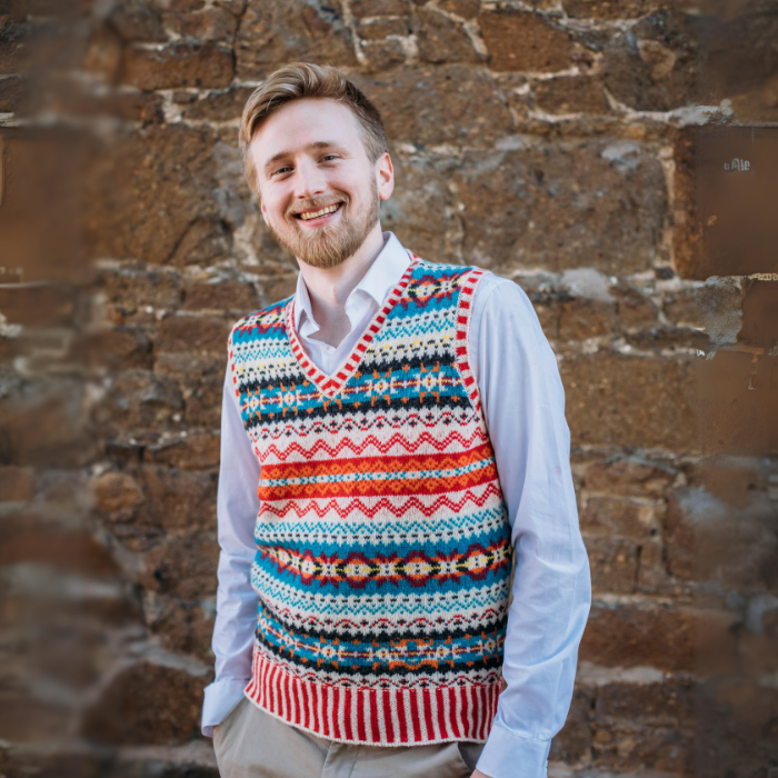 Brodie Vest | ERIBÉ Knitwear | Fairisle Vest | Made In Scotland