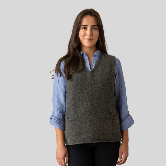 Corry V-Neck Tank Top | ERIBÉ Knitwear | Made In Scotland