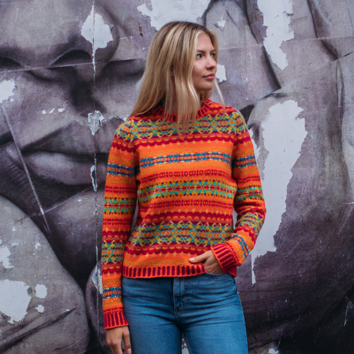 Kinross Fairisle Sweater | ERIBÉ Knitwear | Made In Scotland
