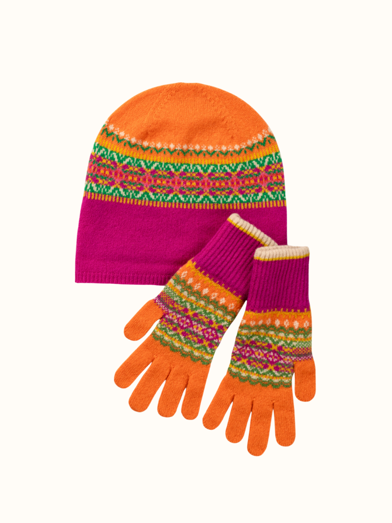 Alloa Beanie & Glove Set - Tulip – ERIBÉ Knitwear
