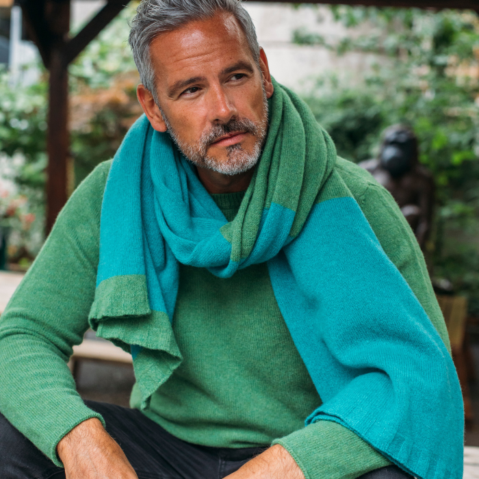 ERIBÉ Unisex Merino Lambswool Stole Shawl Wrap Blanket Made in Scotland ...