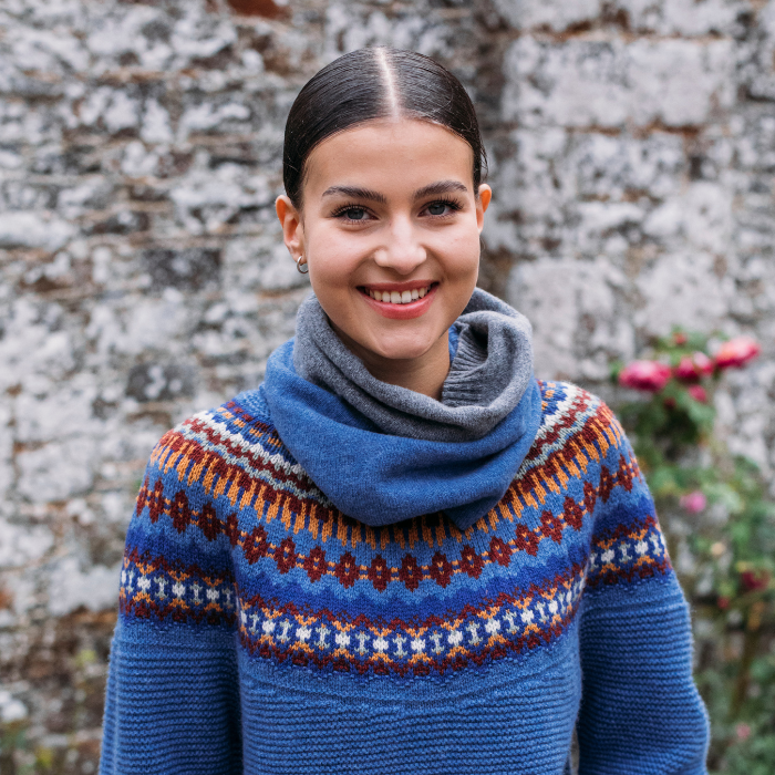 ERIBÉ Unisex Merino Lambswool Snood - Medium Weight, Made in Scotland ...